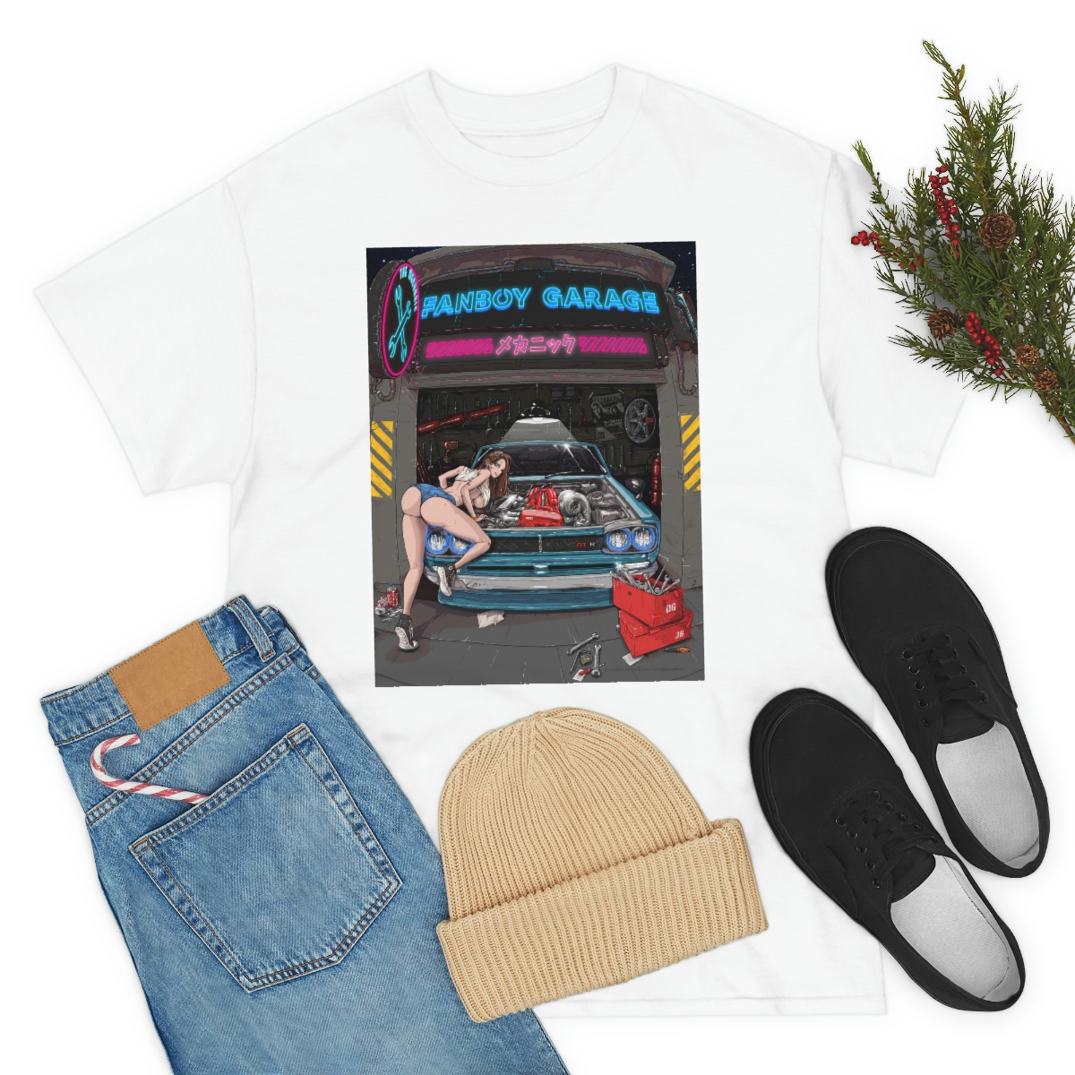 FBG Short Sleeve Waifu Mechanic / Nissan C10 GTR | www.fanboygarage.com